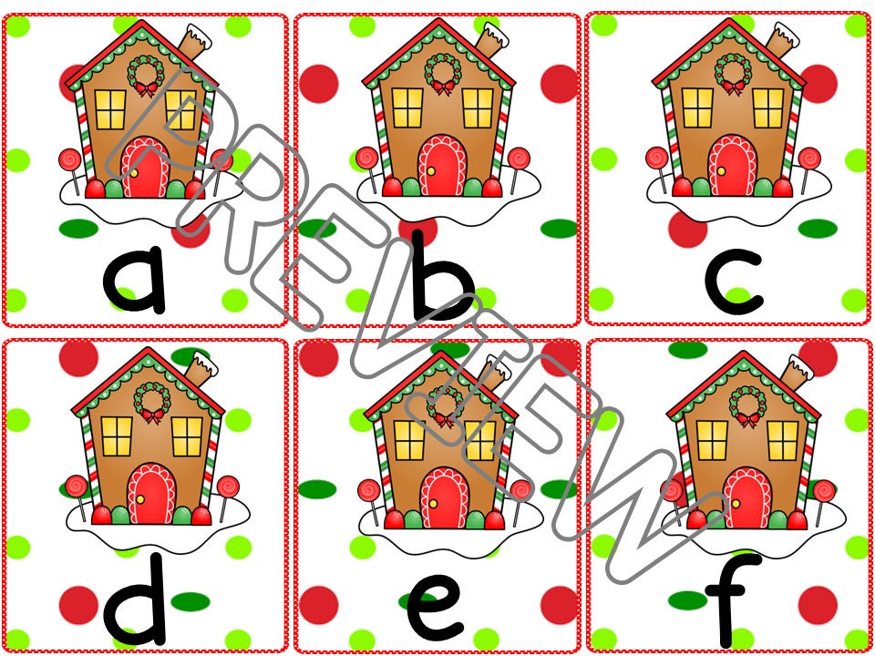 Gingerbread Letter and Number Games, Gingerbread Preschool Math ...