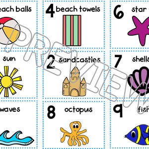 Beach Theme, Playdough Learning Mats, Dough Mats, Playdough Mats ...