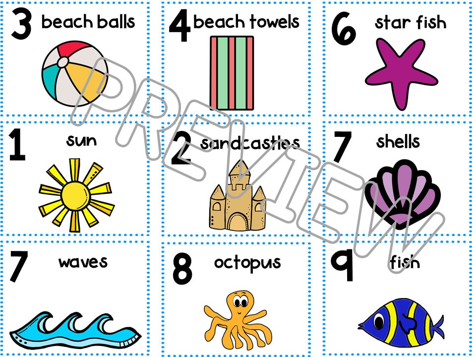 Beach Theme, Playdough Learning Mats, Dough Mats, Playdough Mats ...