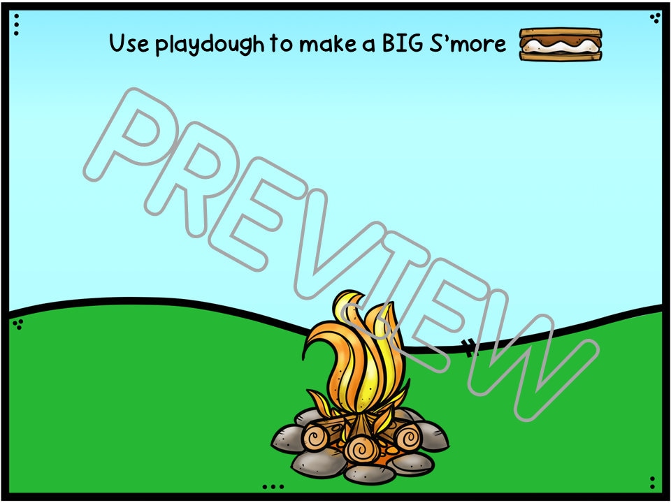 Camping Theme Playdough Mat, Camping Theme Learning, Camping Theme ...