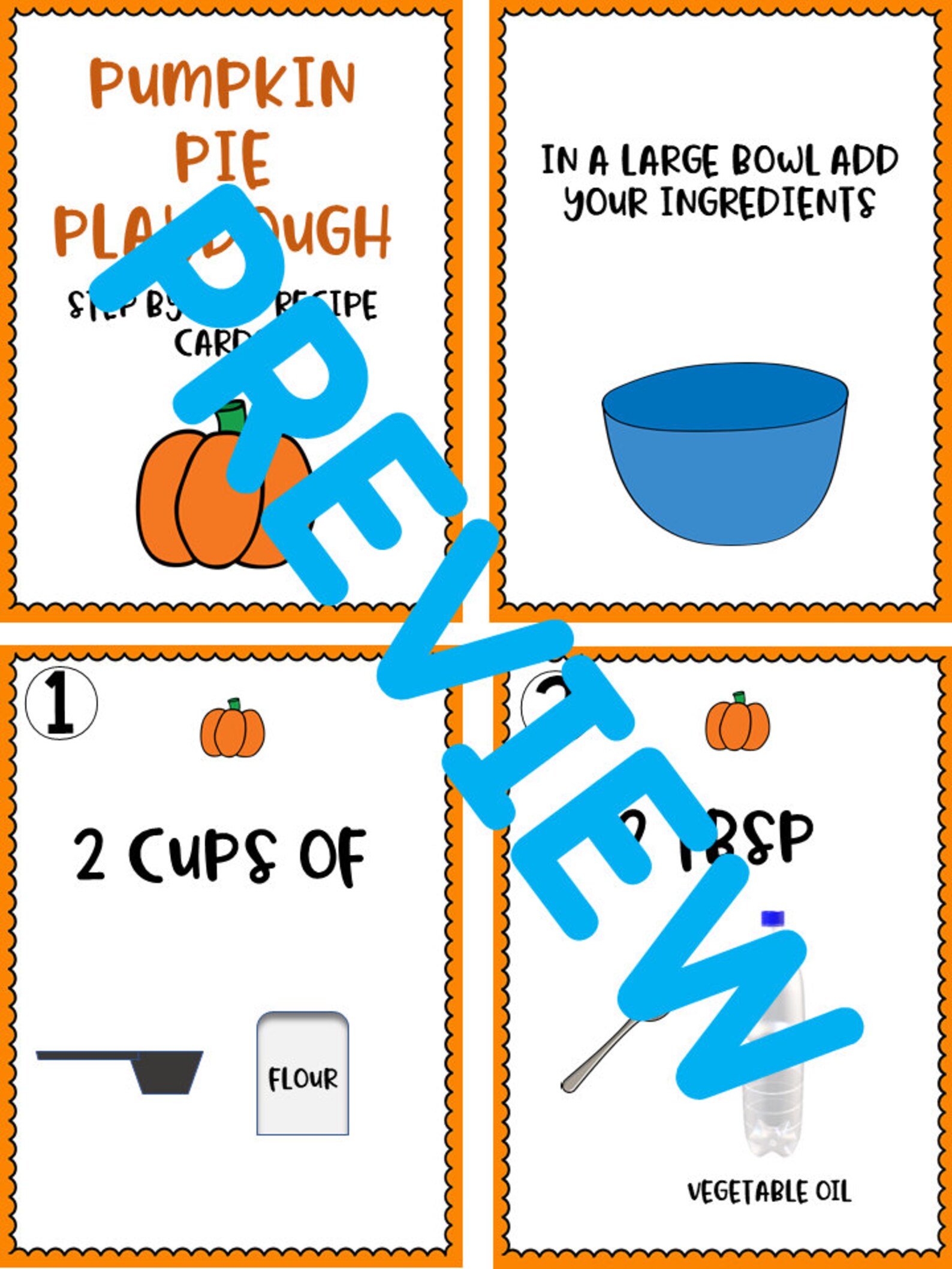 Playdough Recipe, Printable Cards, Gingerbread Playdough, Pumpkin ...