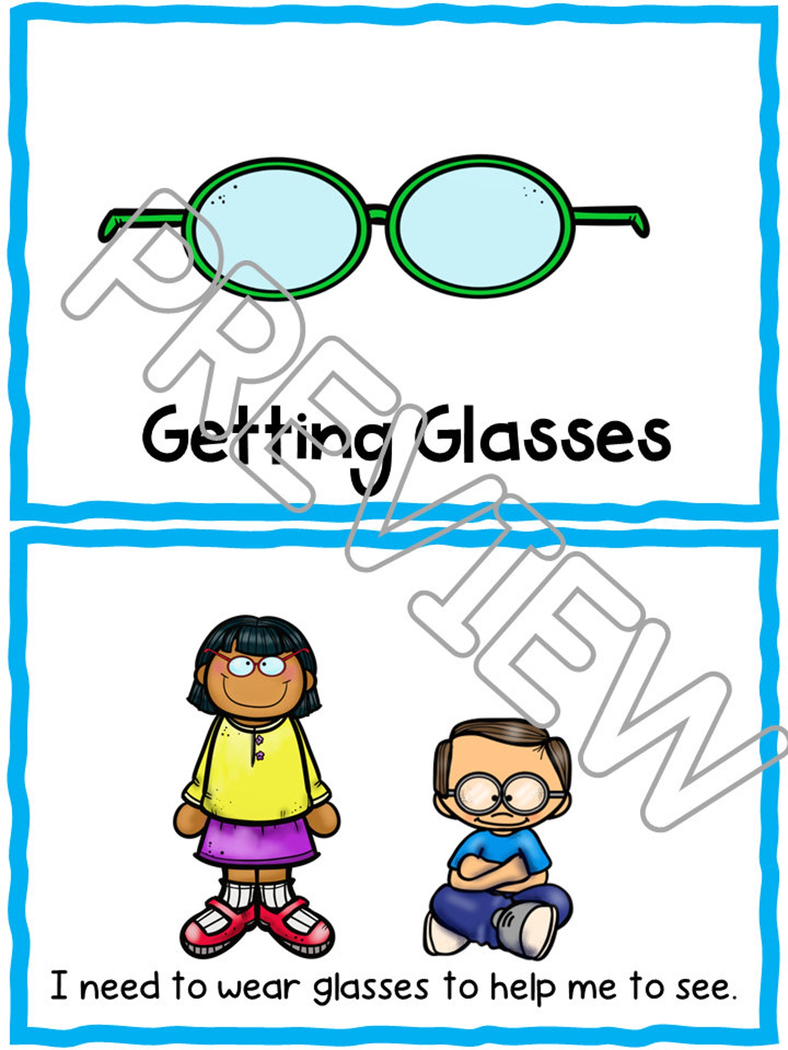 Getting Glasses Social Skills Story, Printable Social Skills Story ...