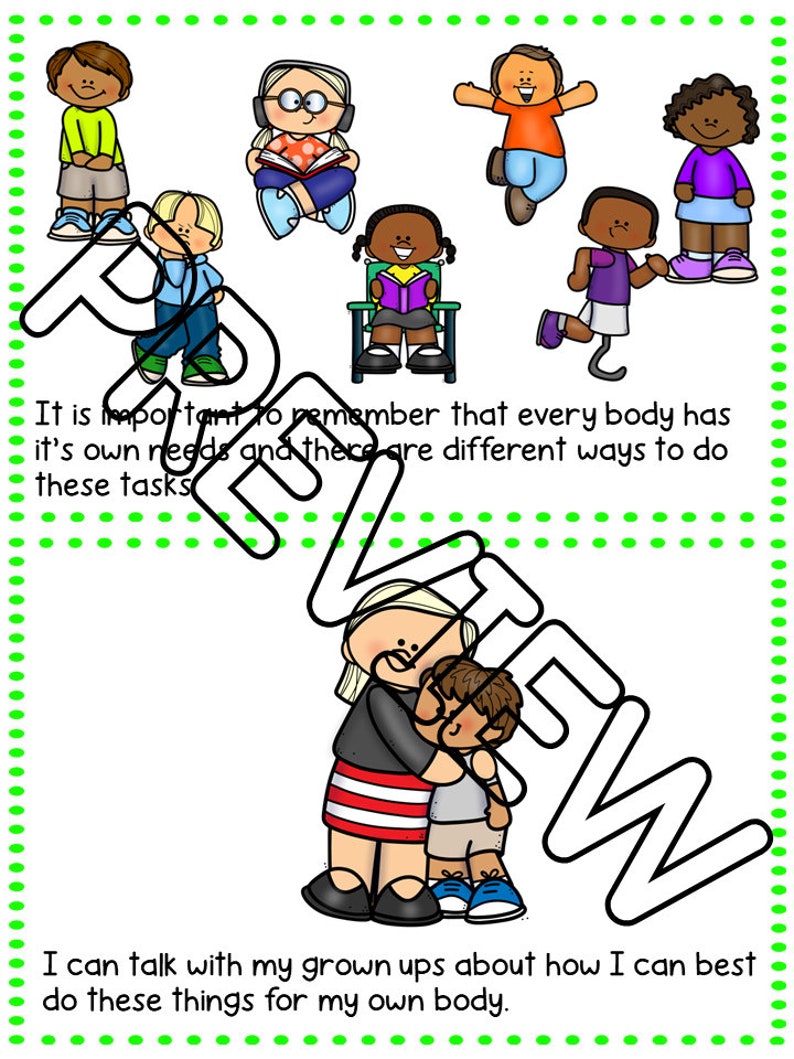 Taking Care of My Body Social Skills Story, Personal Hygiene Social ...