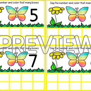 Butterfly Lesson, Math Task Cards, Preschool Math Activity, Prek Math ...