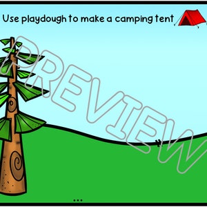 Camping Theme Playdough Mat, Camping Theme Learning, Camping Theme ...