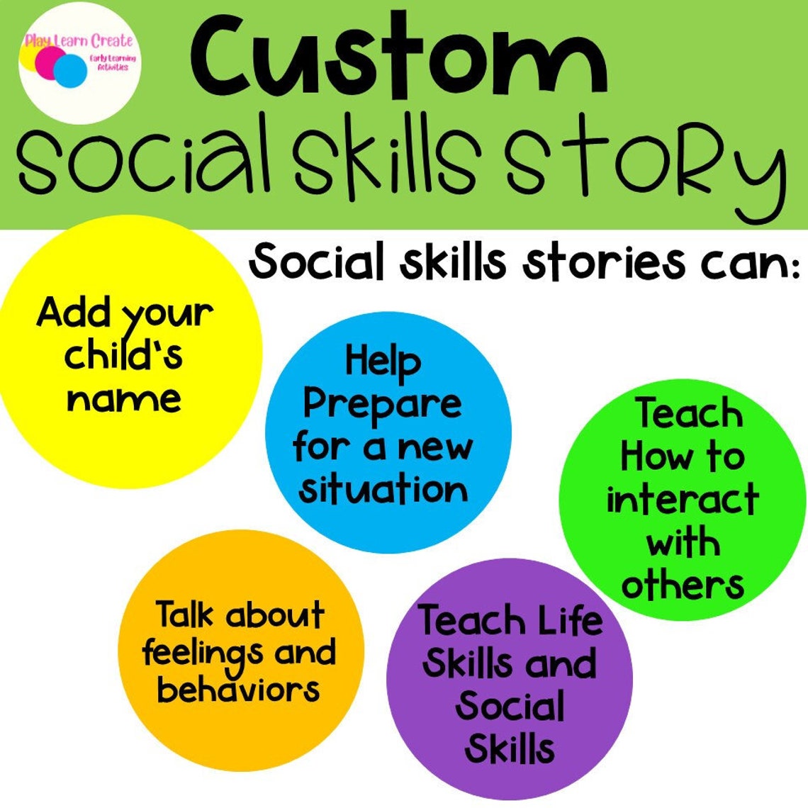Custom Social Skills Story, Social Emotional Learning, Printable Social ...