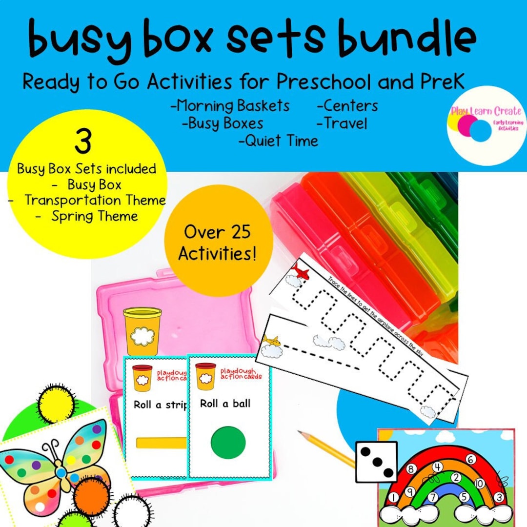 Busy Box Bundle, Preschool Busy Bags, Preschool Busy Box, Preschool ...