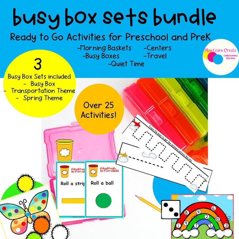 Busy Box Bundle, Preschool Busy Bags, Preschool Busy Box, Preschool ...