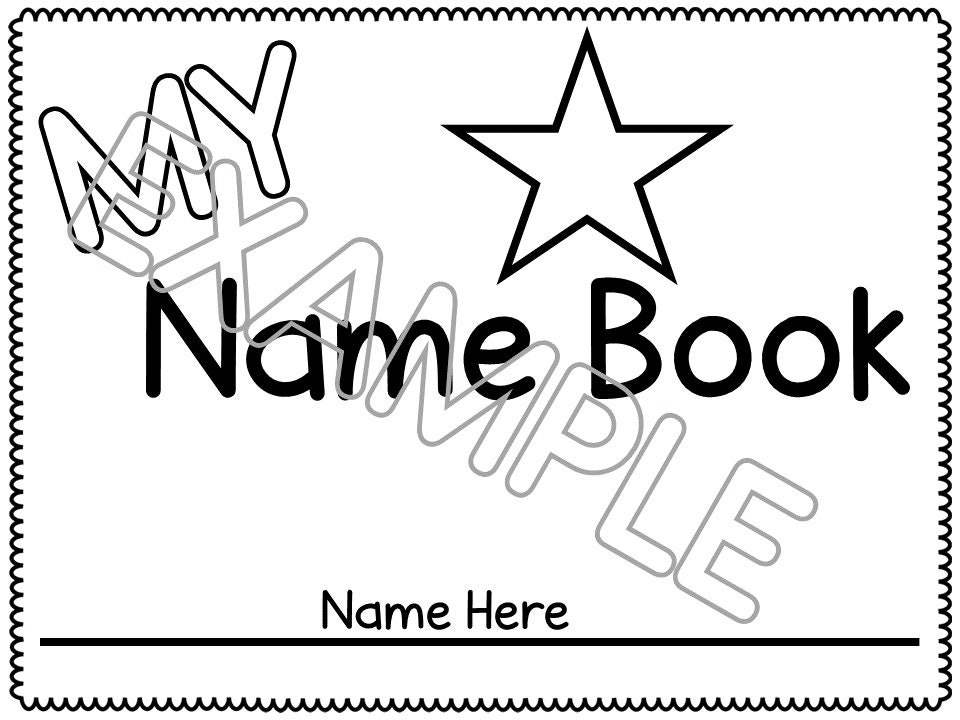 Personalized Name Workbook, Printable Name Book, Editable Name Activity ...