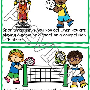 Good Sportsmanship Social Skills Story, Playing Sports Social Skills ...