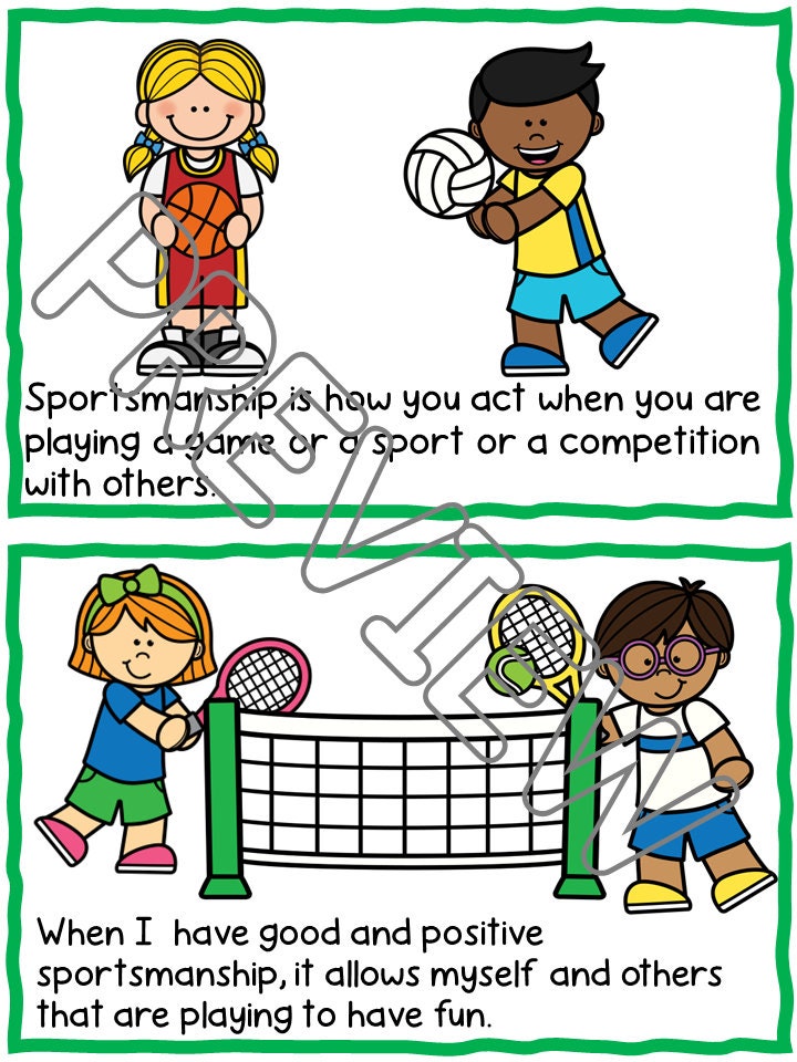 Good Sportsmanship Social Skills Story, Playing Sports Social Skills ...