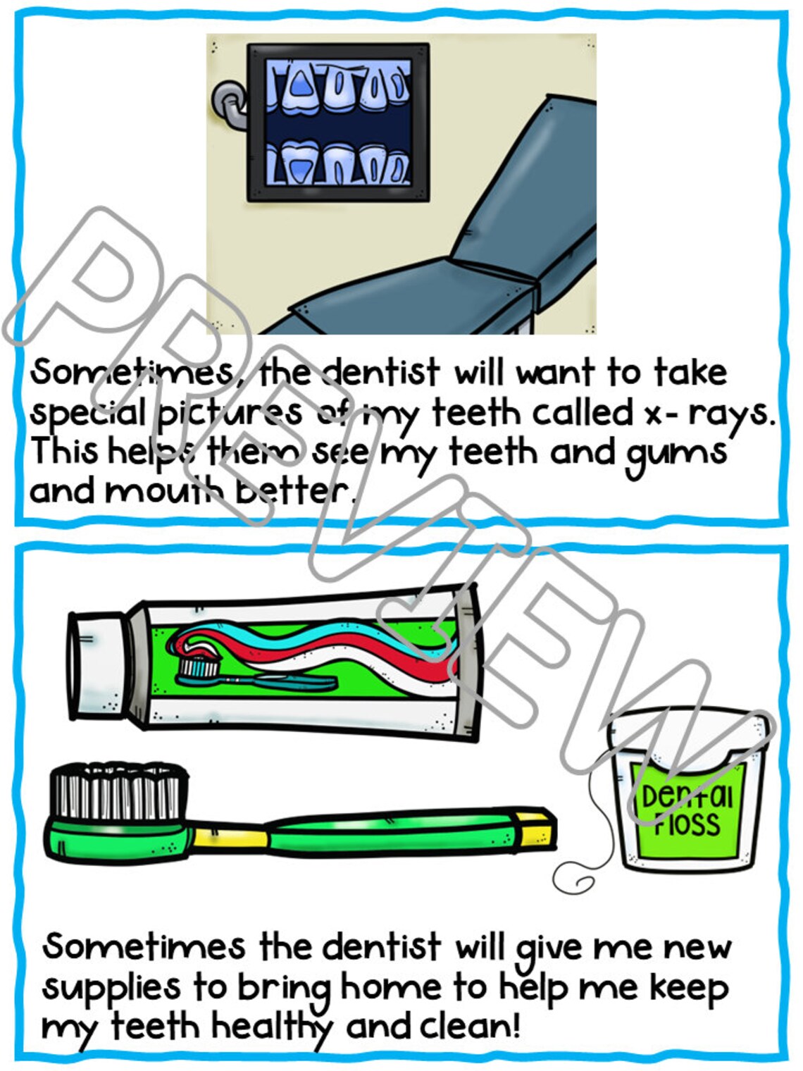 Going to the Dentist Printable Social Skills Story, First Dentist Visit ...