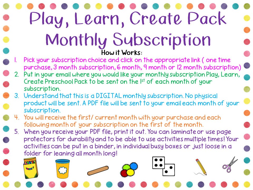 Preschool Monthly Subscription Binder, Preschool Workbook, May ...