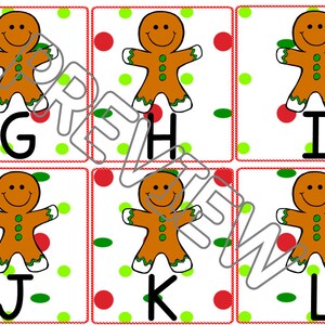 Gingerbread Letter and Number Games, Gingerbread Preschool Math ...