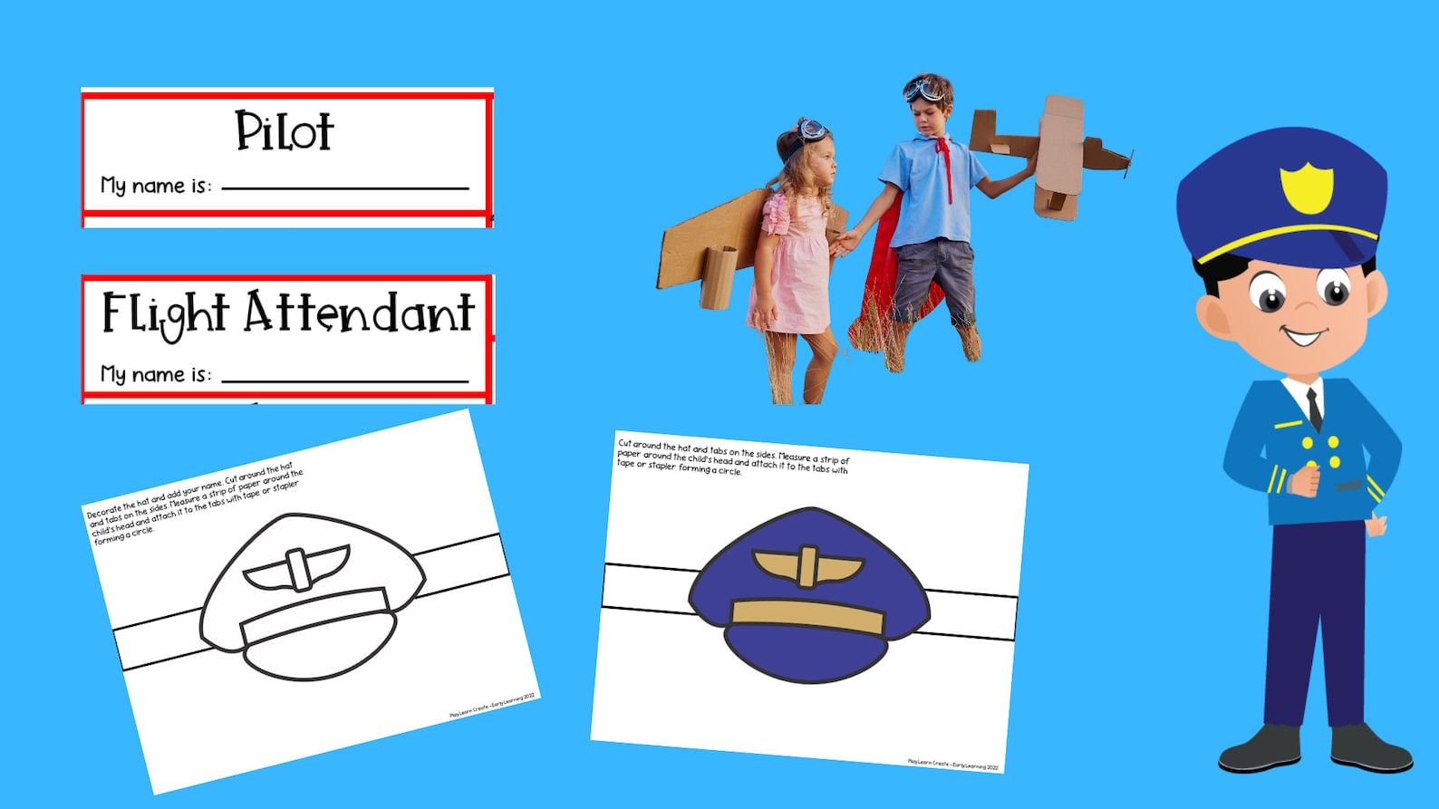 Airport Dramatic Play Set, Airport Pretend Play, Printable Dramatic ...