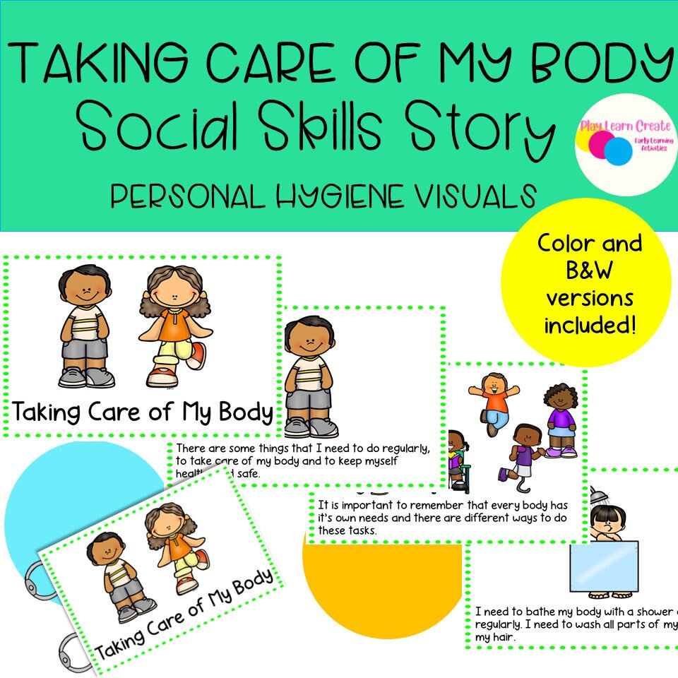 Taking Care of My Body Social Skills Story, Personal Hygiene Social ...