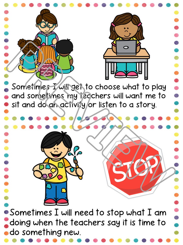 Starting Kindergarten Social Skills Story, Going to Kindergarten ...