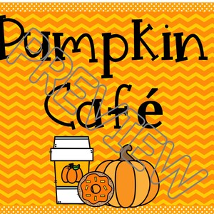 Pumpkin Cafe Dramatic Play Set, Halloween Dramatic Play, Coffee Shop ...