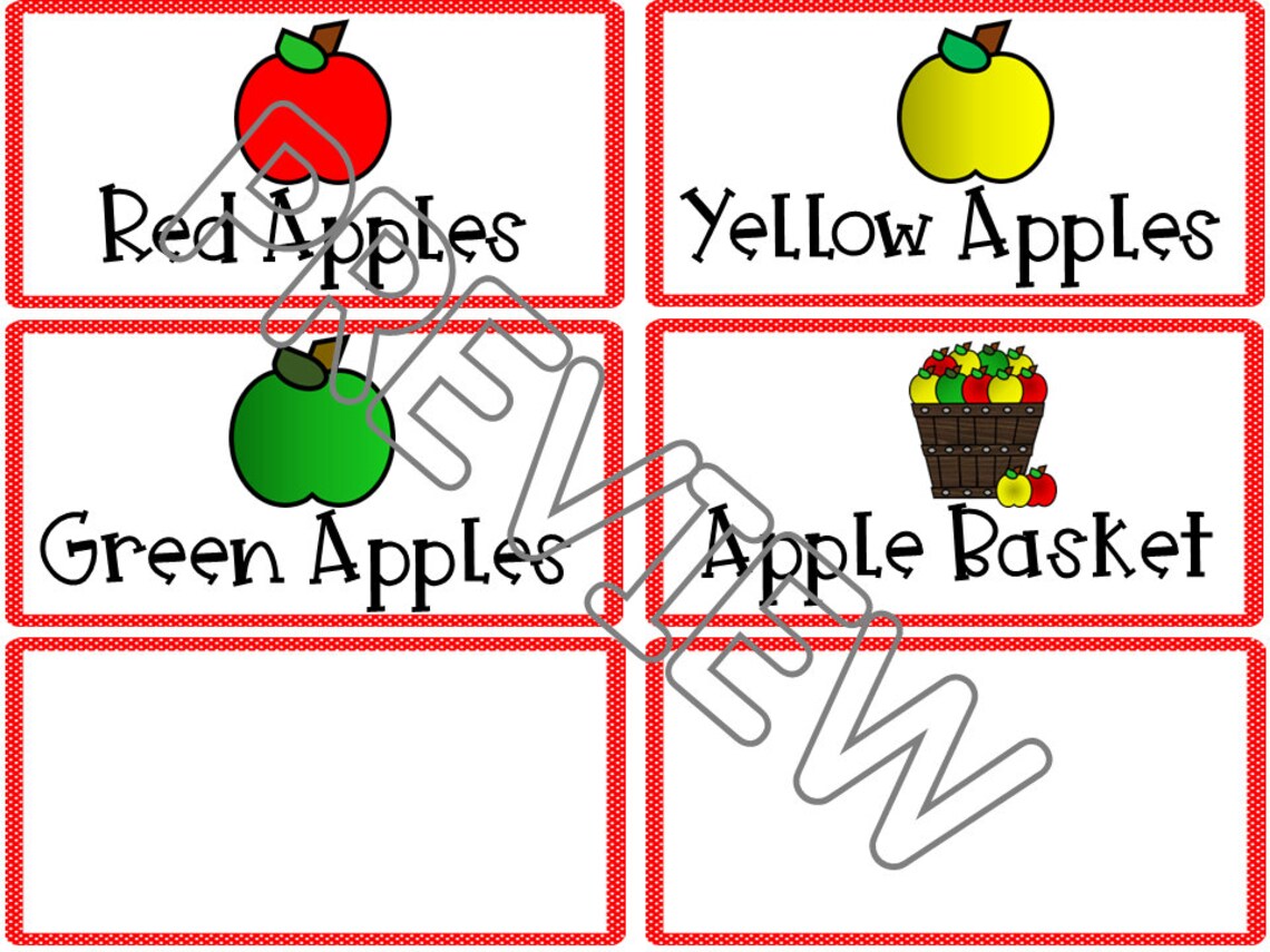 Apple Stand Dramatic Play Set, Printable Apple Activities, Dramatic ...