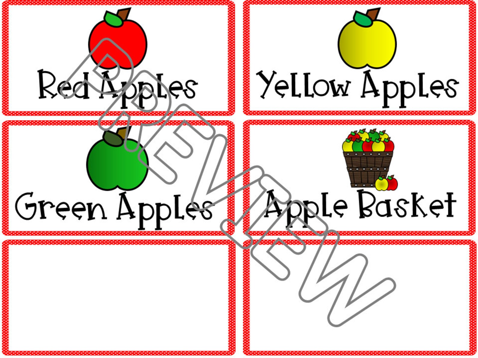 Apple Stand Dramatic Play Set, Printable Apple Activities, Dramatic ...