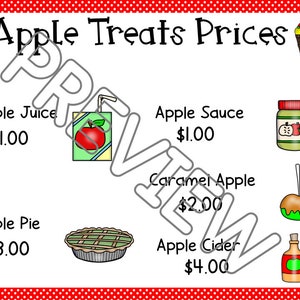 Apple Stand Dramatic Play Set, Printable Apple Activities, Dramatic ...