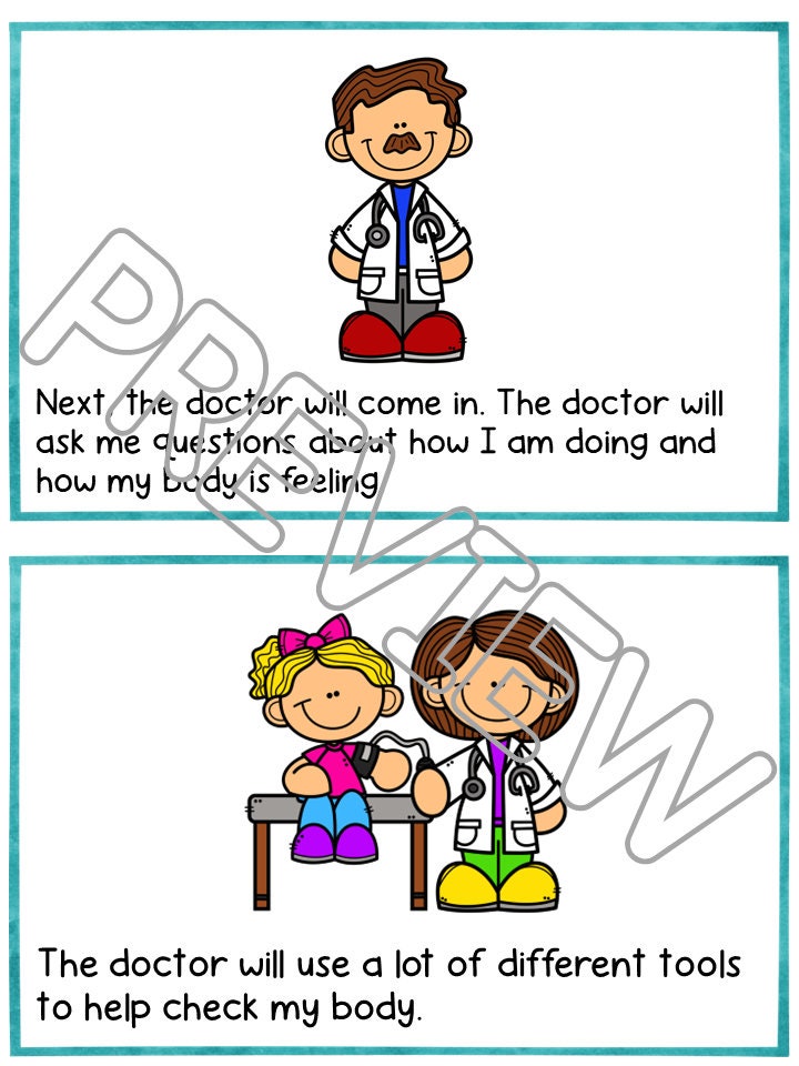 Going to the Doctor Social Skills Story, Getting a Checkup, Health ...