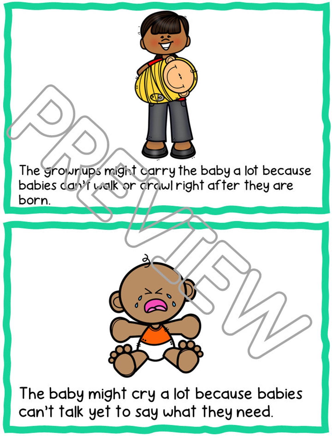 New Baby Social Skills Story, Printable Social Skills Story, Big ...