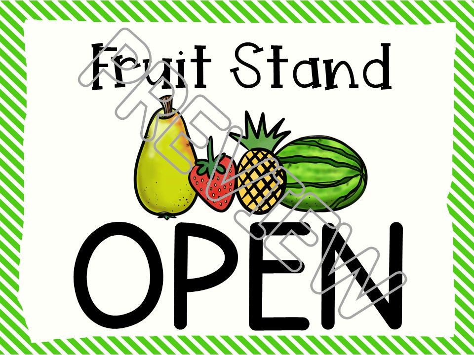 Dramatic Play Set, Pretend Play Set, Fruit Stand or Farmer's Market ...