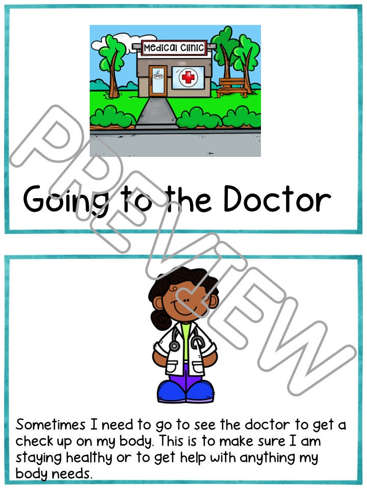 Going to the Doctor Social Skills Story, Getting a Checkup, Health ...