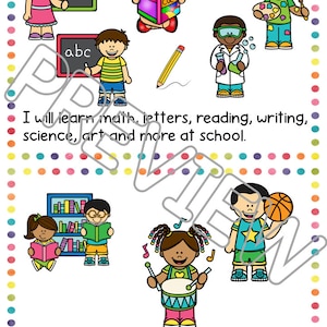 Going to School Social Skills Story, Starting School, First Day of ...