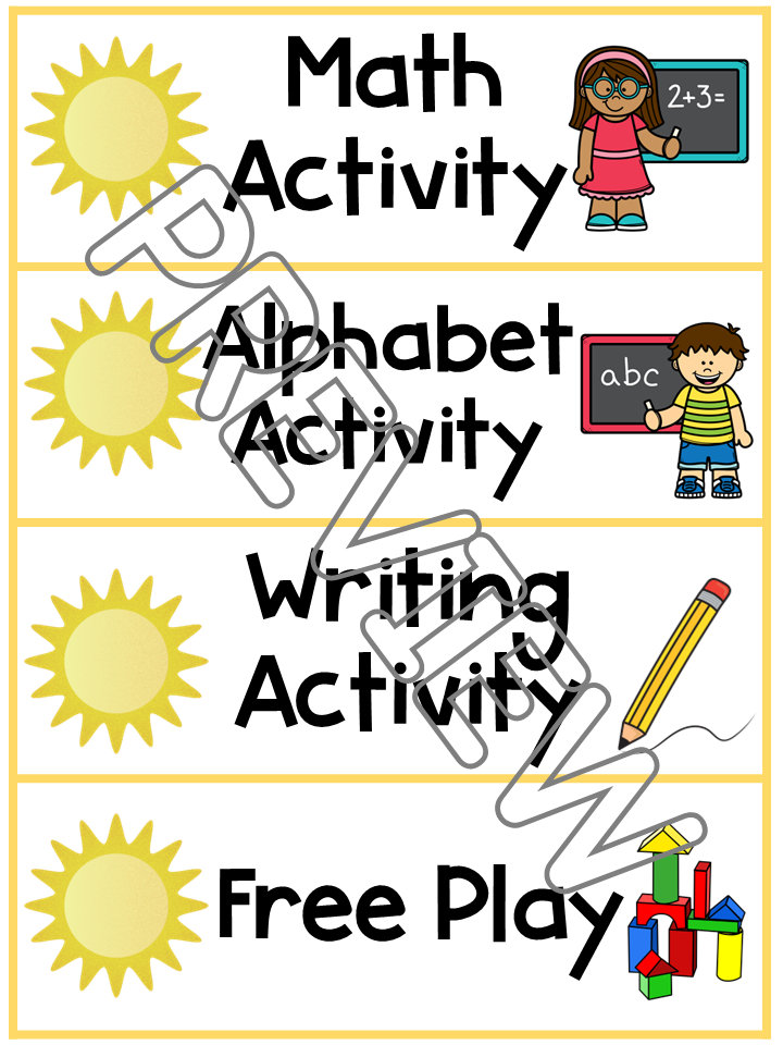 Printable Summer Picture Schedule Cards, Visual Schedule for Summer ...