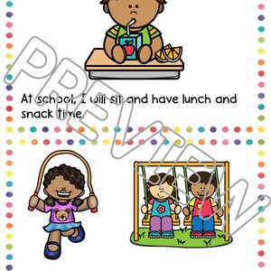 Going to School Social Skills Story, Starting School, First Day of ...