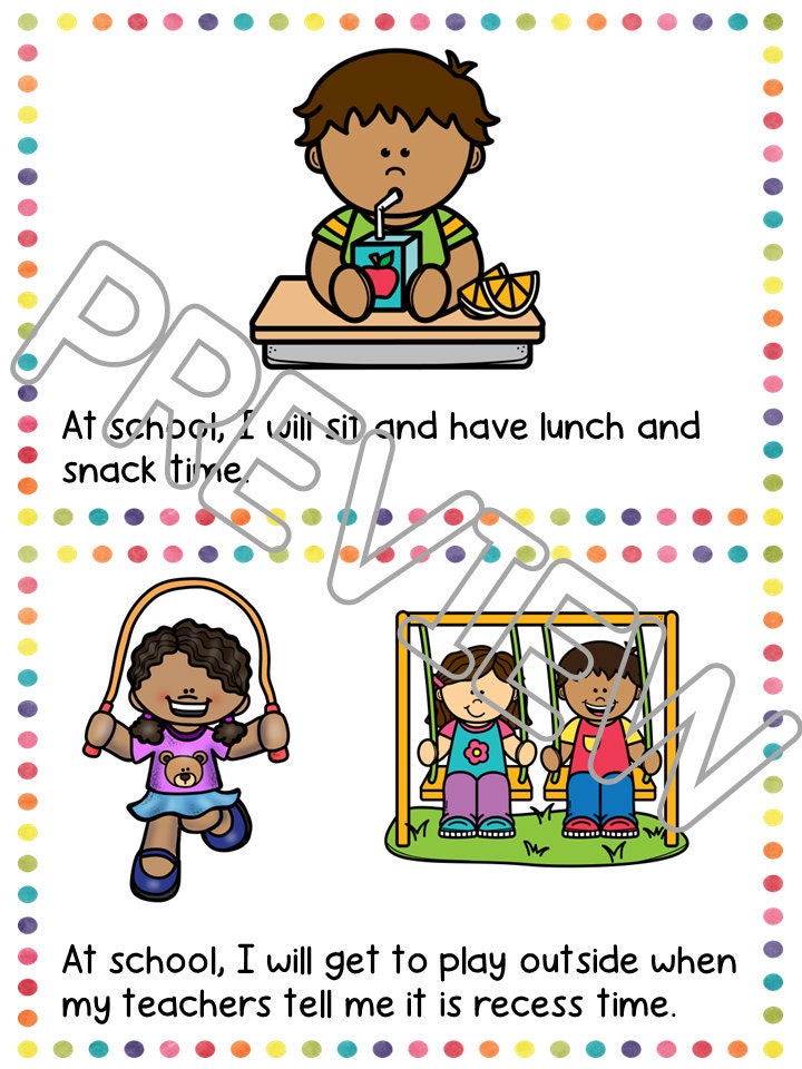 Going to School Social Skills Story, Starting School, First Day of ...