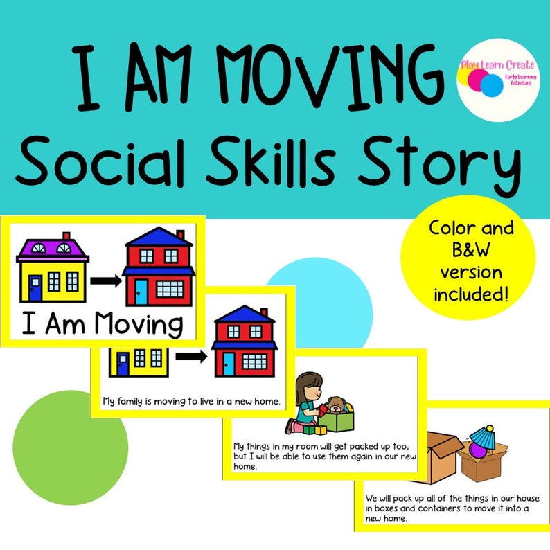 Moving Social Skills Story, Printable Social Story, New House Story ...