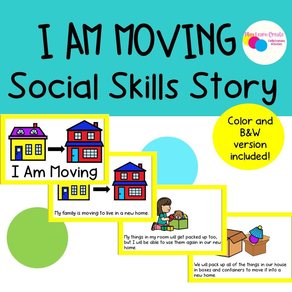 Moving Social Skills Story, Printable Social Story, New House Story ...