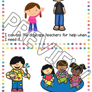 Going to Daycare Social Skills Story, Printable Social Skills Story ...