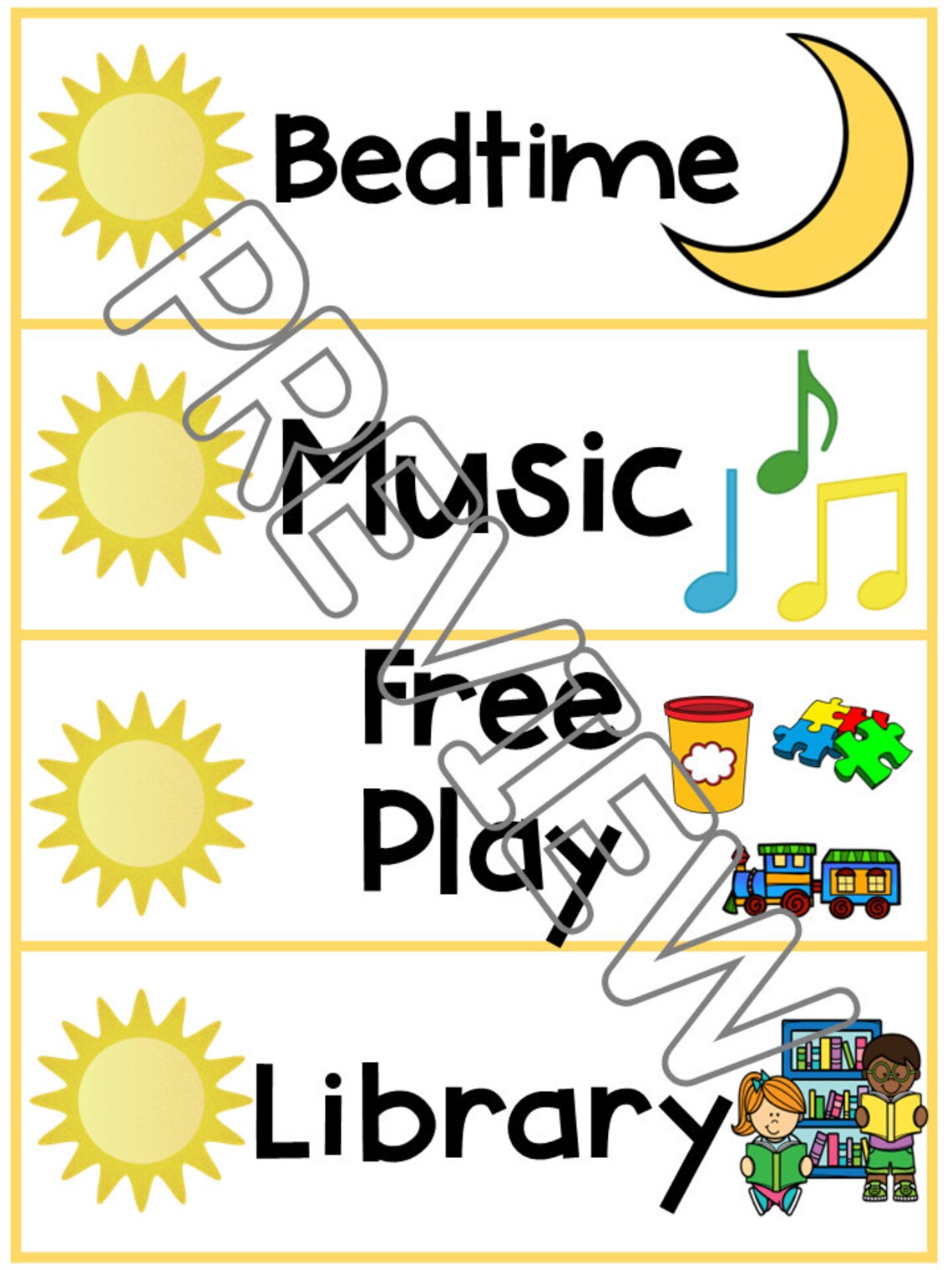 Printable Summer Picture Schedule Cards, Visual Schedule for Summer ...