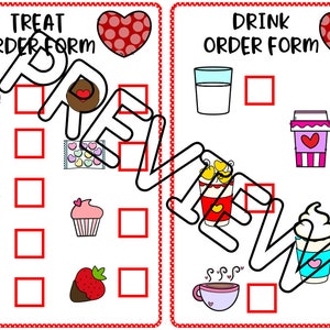 Valentine's Day Dramatic Play Set, Heart Cafe Play, Pretend Play Coffee ...