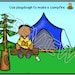 Camping Theme Playdough Mat, Camping Theme Learning, Camping Theme ...