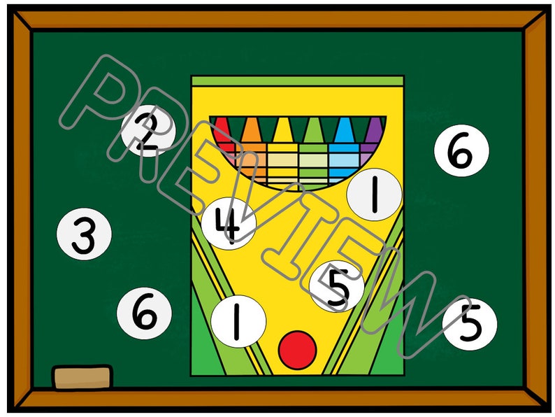 Back to School Math Game, Roll and Cover Math Game, Printable Preschool ...