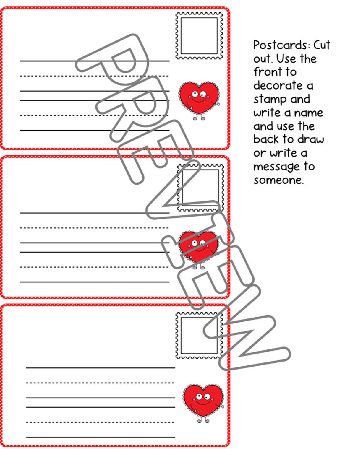 Valentine's Day Dramatic Play Set, Valentine's Day Post Office, Post ...