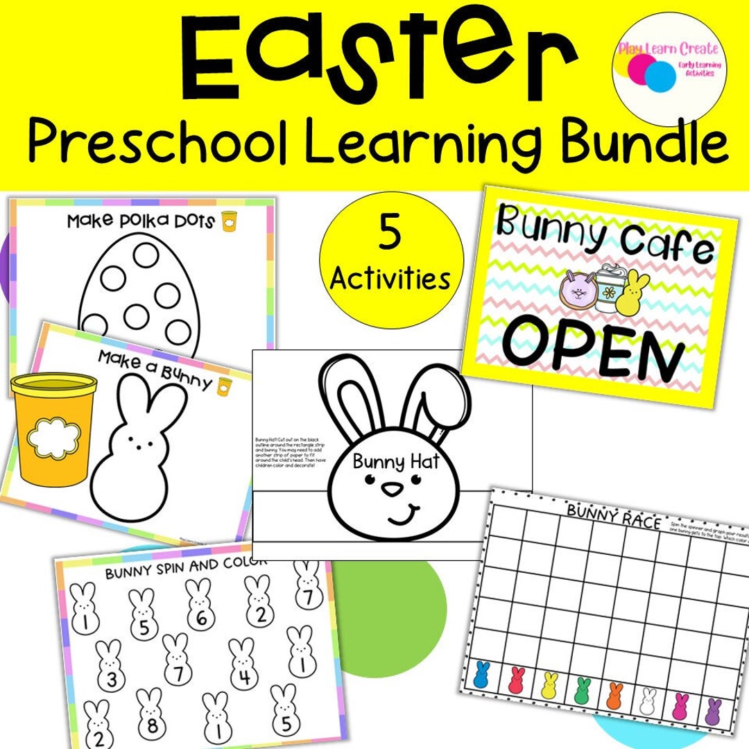 Easter Preschool Activity Bundle, Easter Printables, Bunny Learning ...