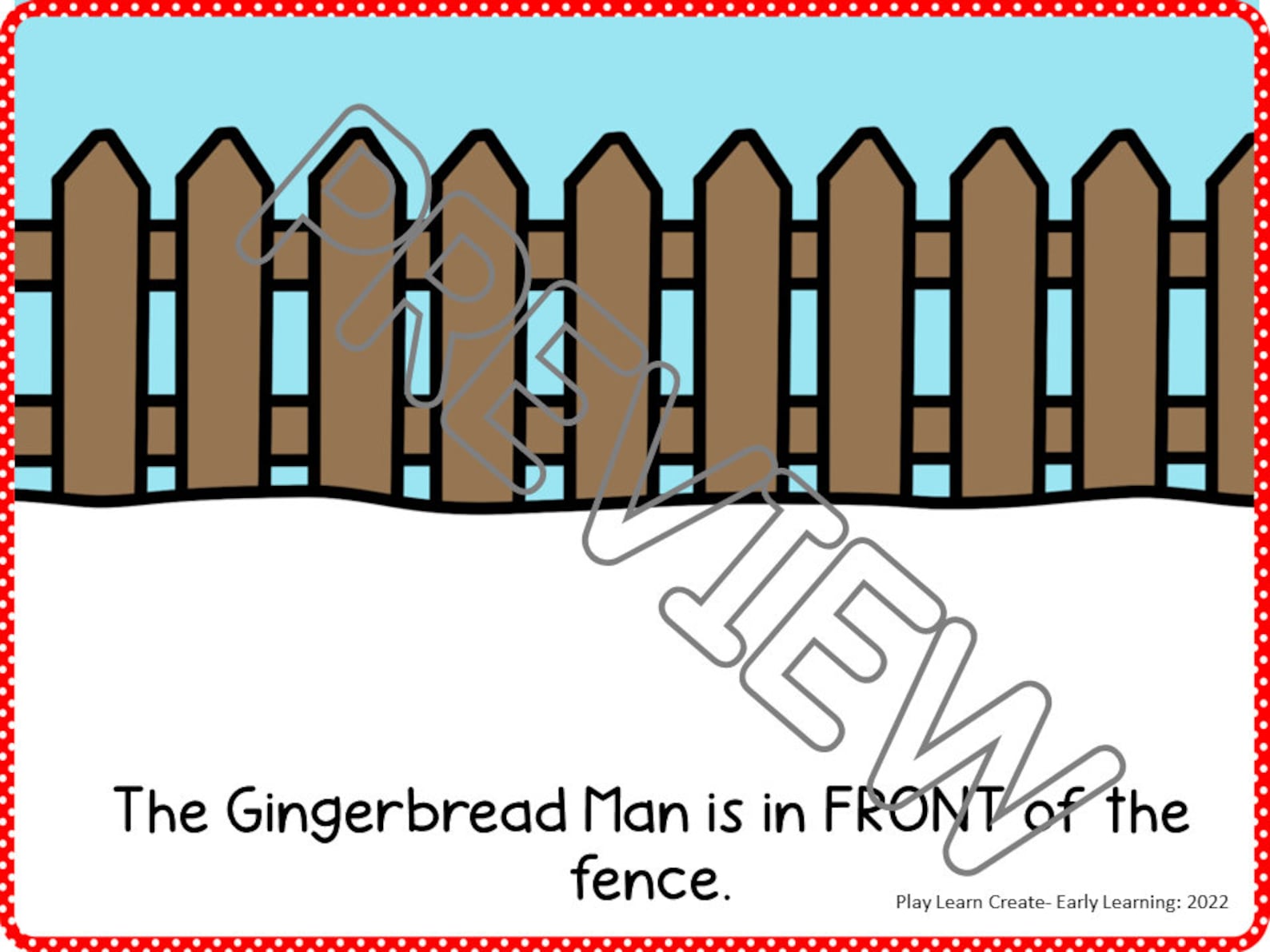 Gingerbread Man Interactive Book, Gingerbread Man Prepositions ...