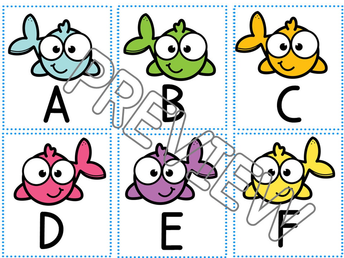 Ocean Theme Learning Game, Letter Match Game, Number Match Game, Ocean ...