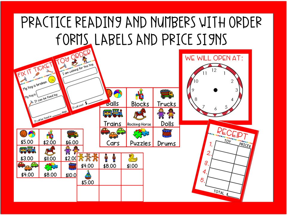 Toy Shop Dramatic Play Set, Toy Workshop Pretend Play, Santa's Toy Shop ...