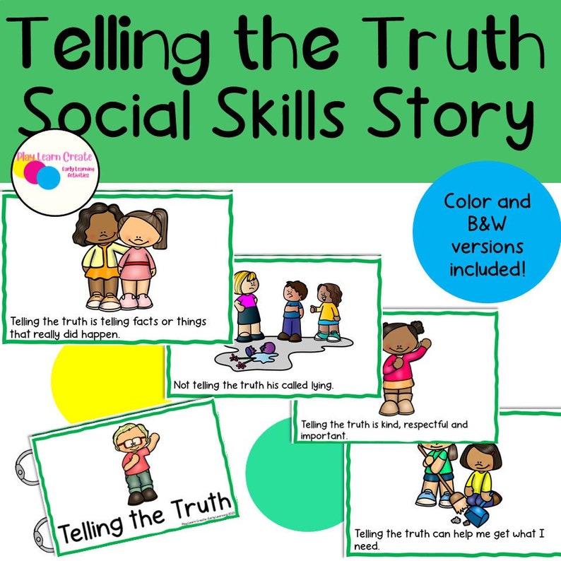 Telling the Truth Social Skills Story, Honesty Social Skills Story ...