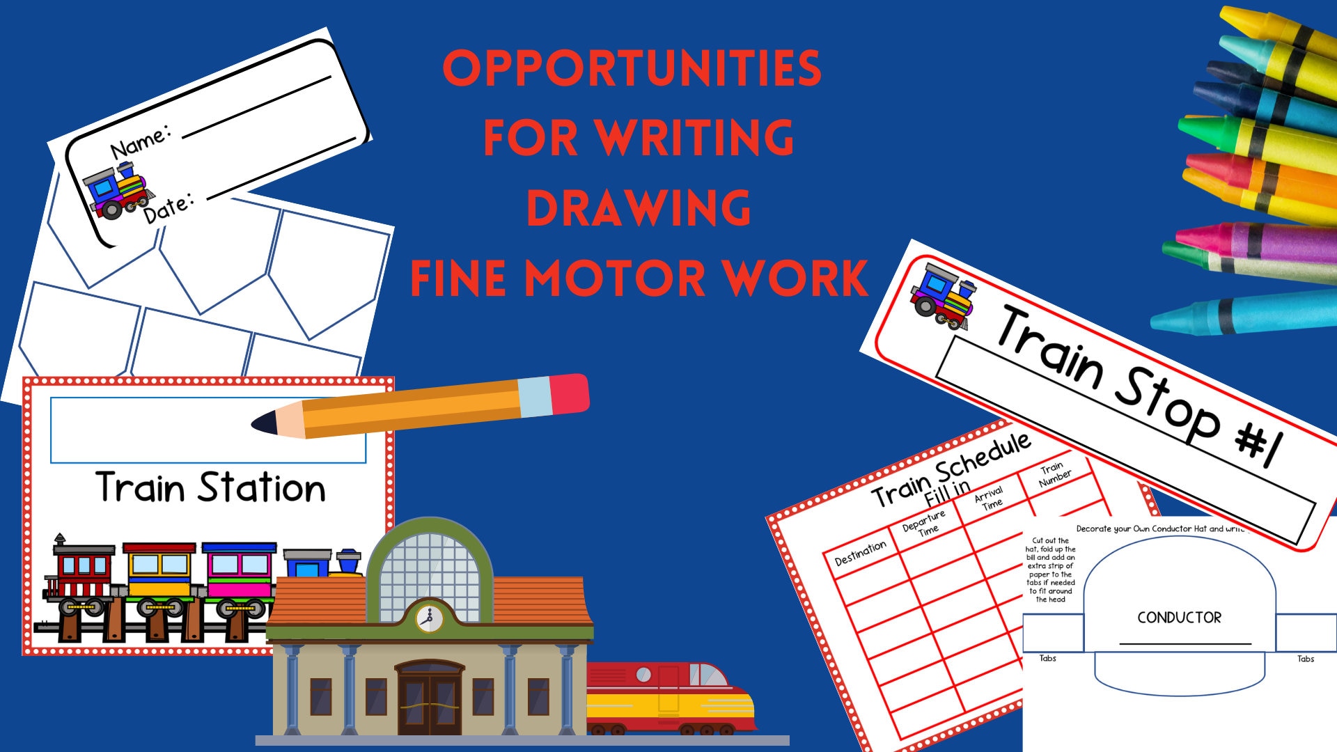 Train Station Dramatic Play Pretend Play Printable Play Kit - Etsy Canada