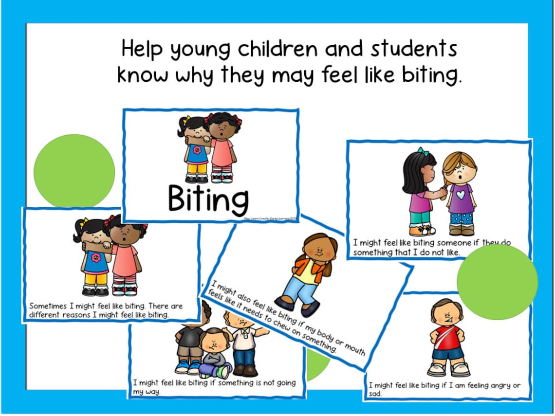 Biting Social Skills Story, Safety Social Skills Story, Safety Visuals ...