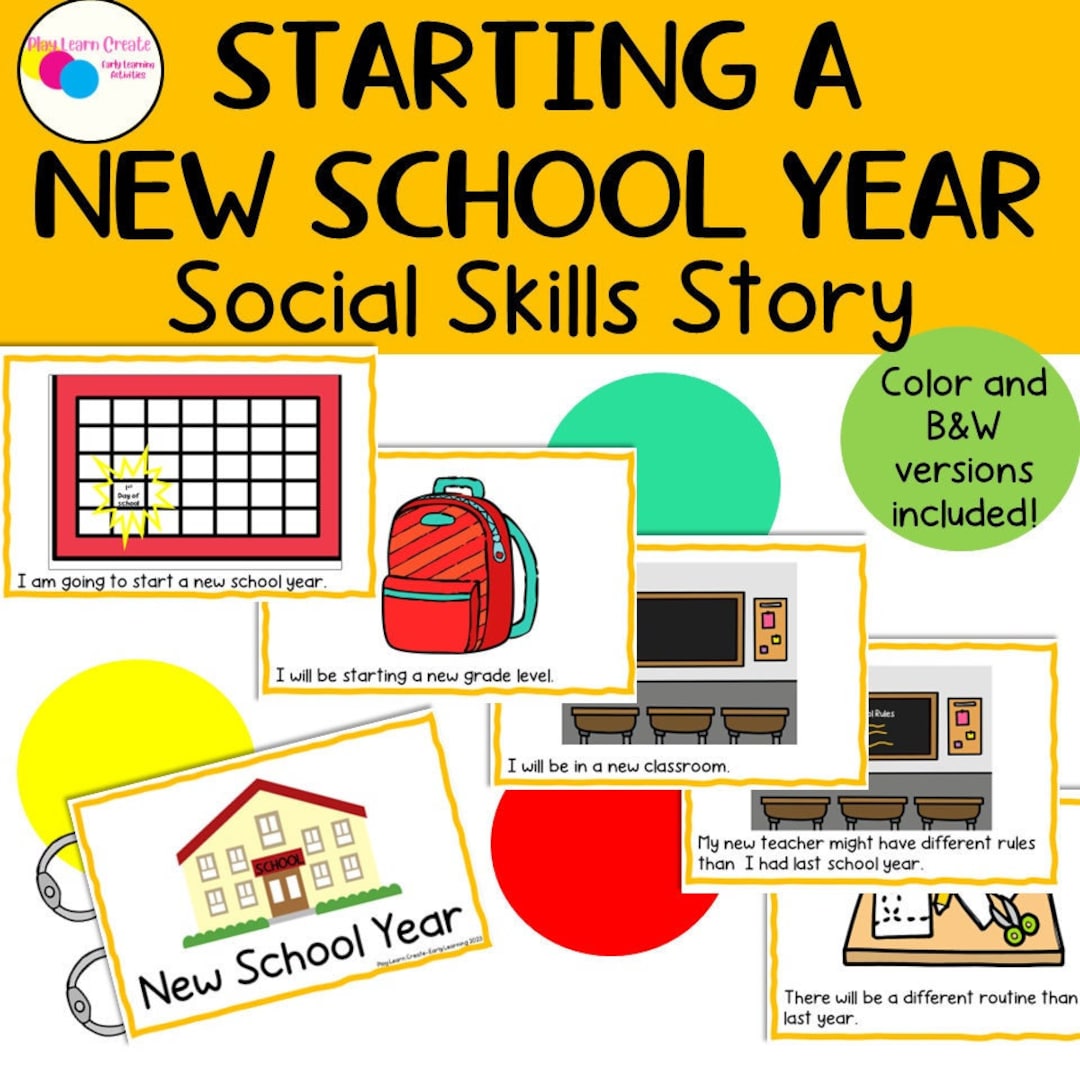 New School Year Social Skills Story, New Grade, New Classroom, New ...