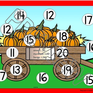 Fall Theme Math Game for Preschool, Roll and Cover Math Activity ...